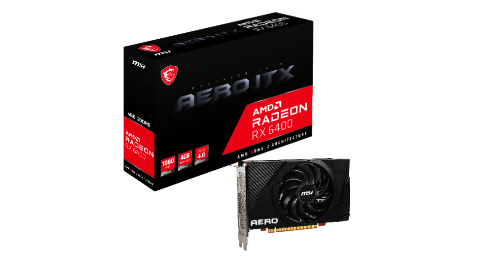 کارت گرافیک MSI Radeon RX 6400 AERO ITX کوچک اما کارآمد - سخت افزار مگ