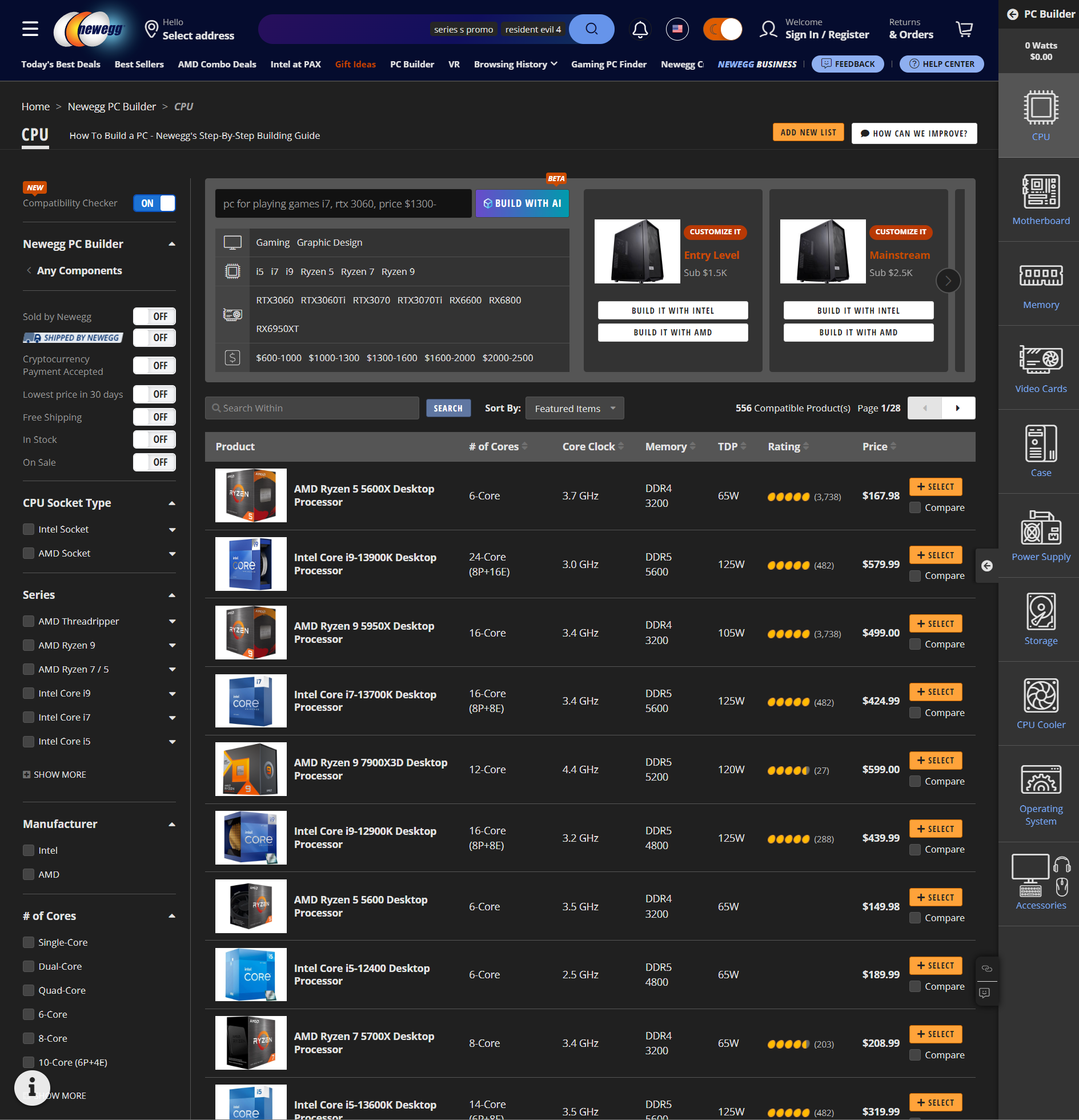 Newegg هوش مصنوعی ChatGPT را با ابزار PC Builder خود یکپارچه کرد - سخت افزار مگ
