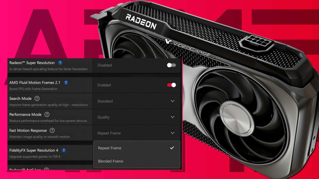 اضافه شدن ویژگی جدید Fast Motion Response در AMD Fluid Motion Frames 2.1 - سخت افزار مگ